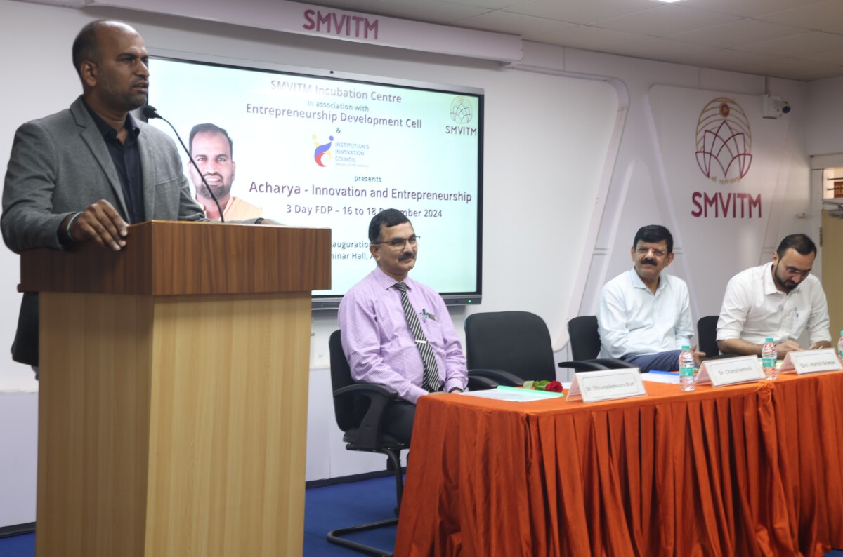 ACHARYA – 3 day Faculty Development Program on Innovation and ...